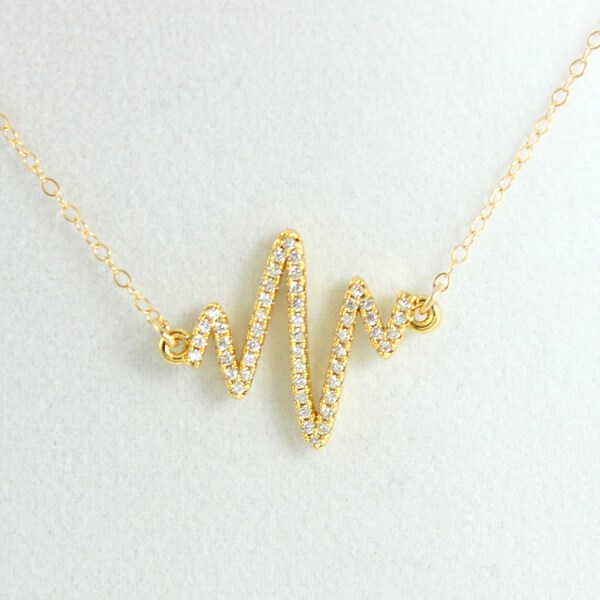 Heart Beat Necklace - Etsy