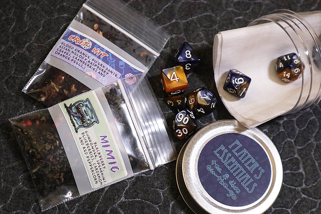 Player's Essentials: a Dnd Tea and Dice To-go Set | a Tea Sampler for ...