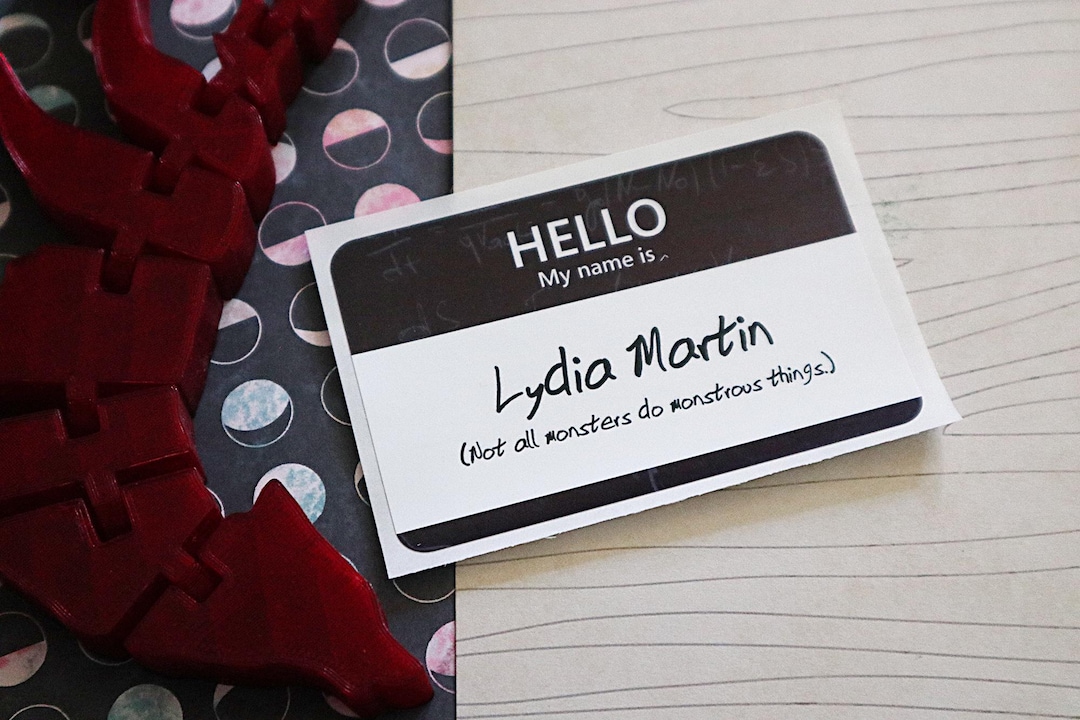Lydia Martin- Teen Wolf Vinyl Name Tag Sticker - Etsy