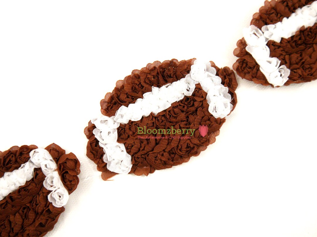 4 Football Shabby Rose Trim Football Trim american Foot Ball Shabby ...