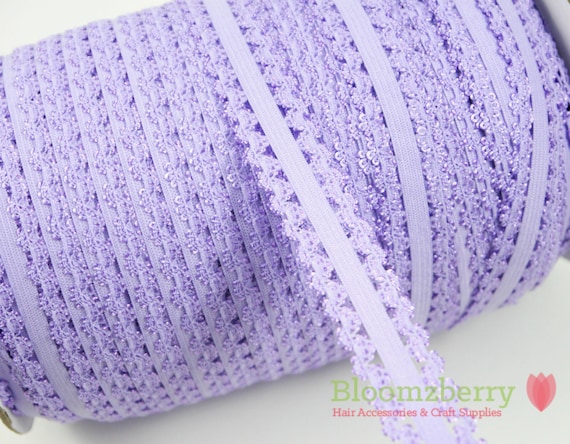 3/4 Frilly Edge Elastic Lavender Color Frilly - Etsy