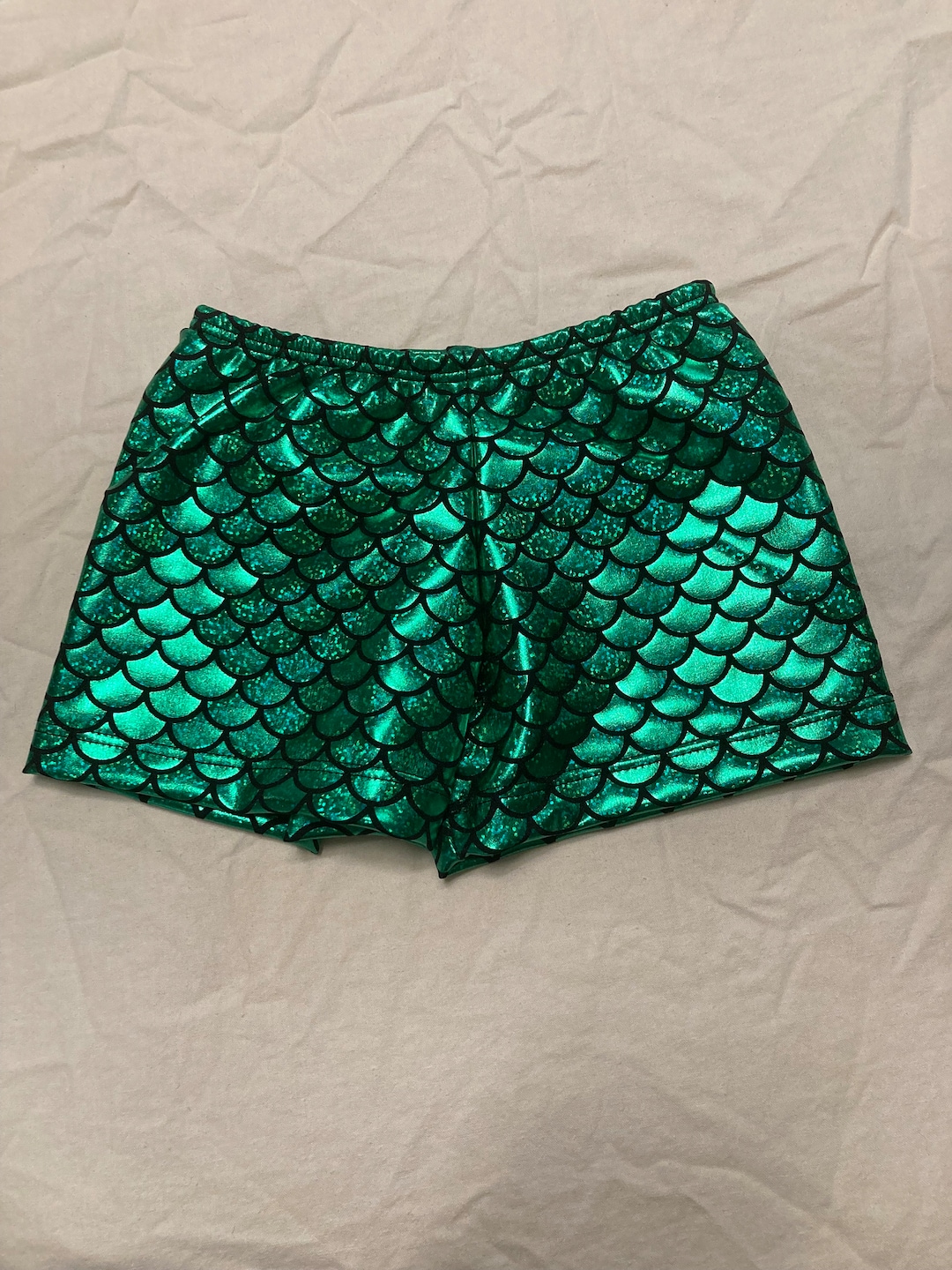 Mermaid Fish Scale Shorts in Metallic Green Ready to Ship Child Sizes ...