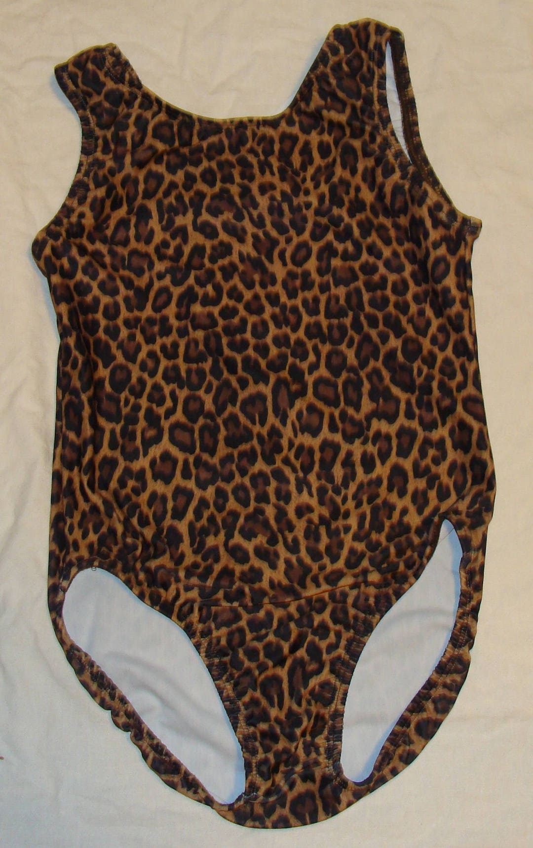 Ready to Ship Gymnastics Leotard Adult Medium in Brown Cheetah Design ...