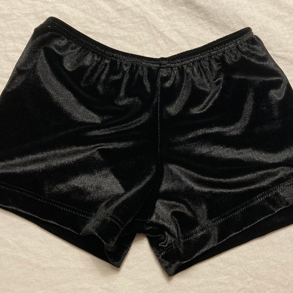 Black Velvet Shorts - Etsy