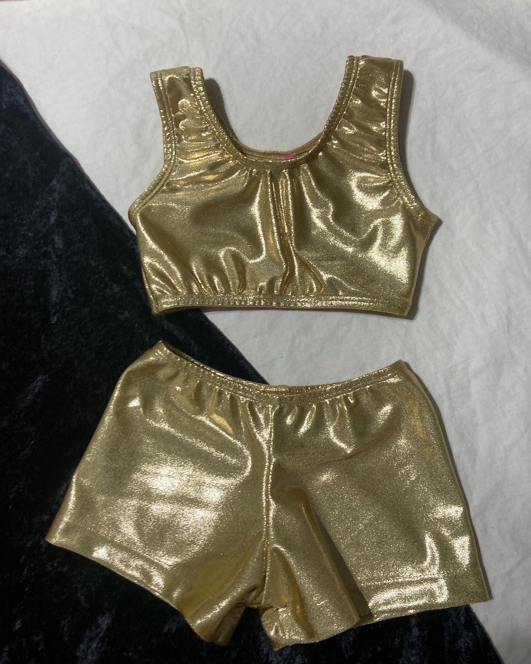 Gold Mystique Sports Bra and Shorts Ready to Ship, More Sizes Available ...