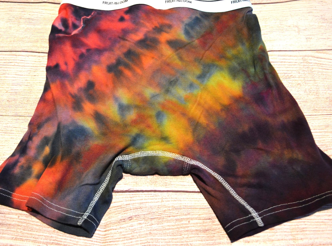 Father's Day Gift, Crazy Rainbow Boxer Briefs Size Large, Tie Dye Boxer ...
