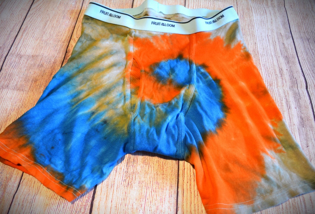 Blue Orange and Bronze Swirl Boxer Briefs Size Large Tie - Etsy