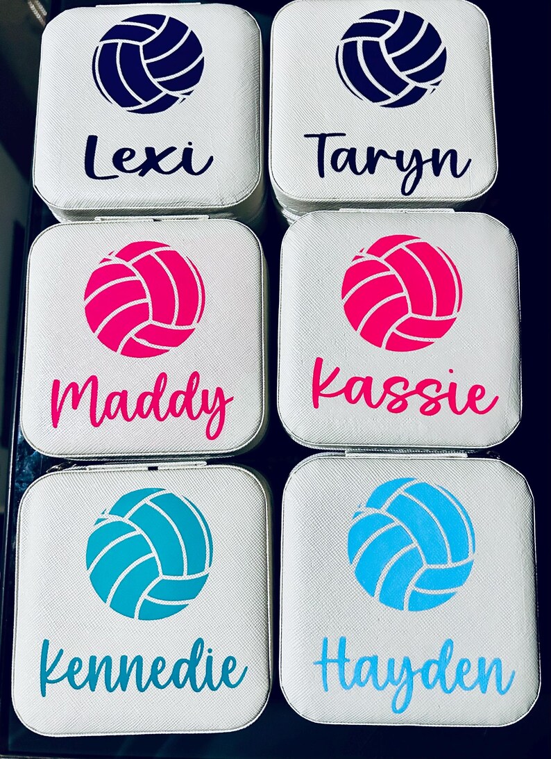 Personalized Volleyball Jewelry Box, Sports Team Gift - Etsy