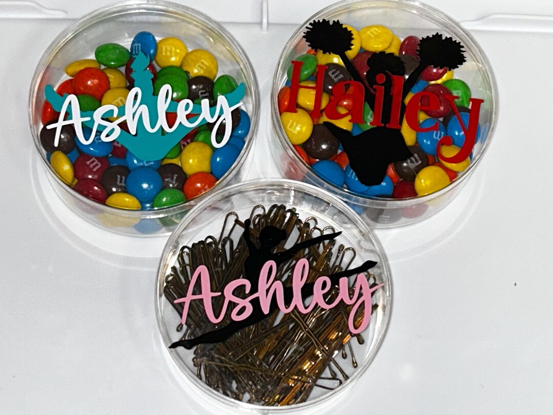 Cheer Team Gift- Cheer Candy Container- Bobby Pin Case- Cheer Valentine ...