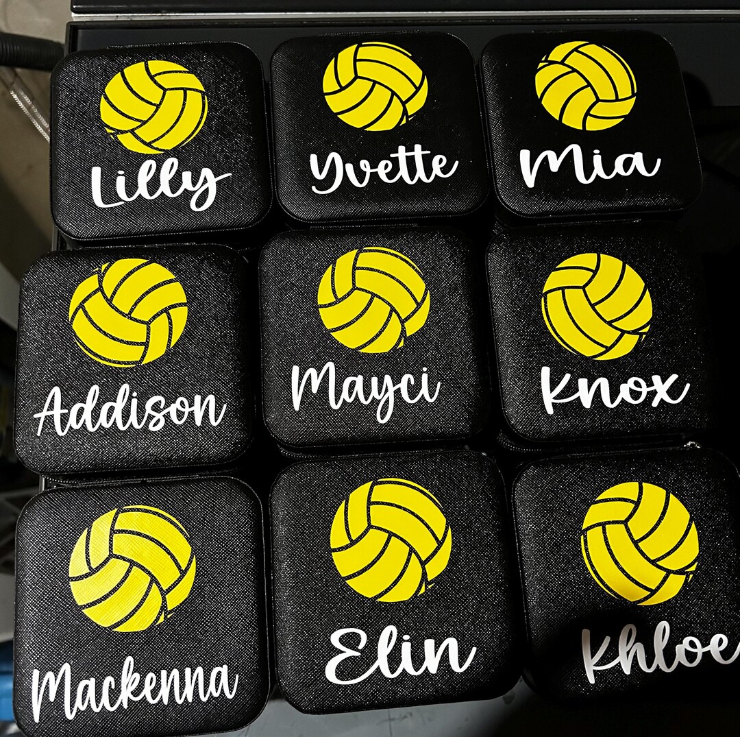 Volleyball Team Gifts- Personalized Volleyball Travel Jewelry Box - Etsy