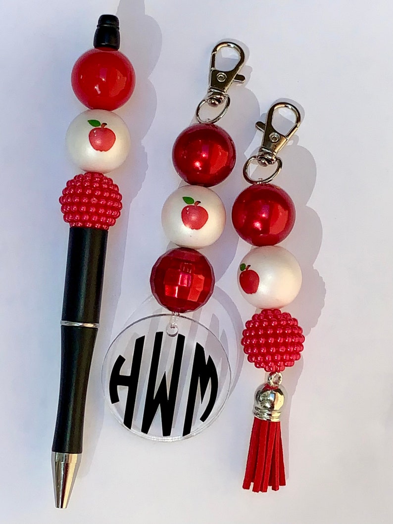 Teacher Keychain Teacher Beaded Pen Teacher Gift - Etsy