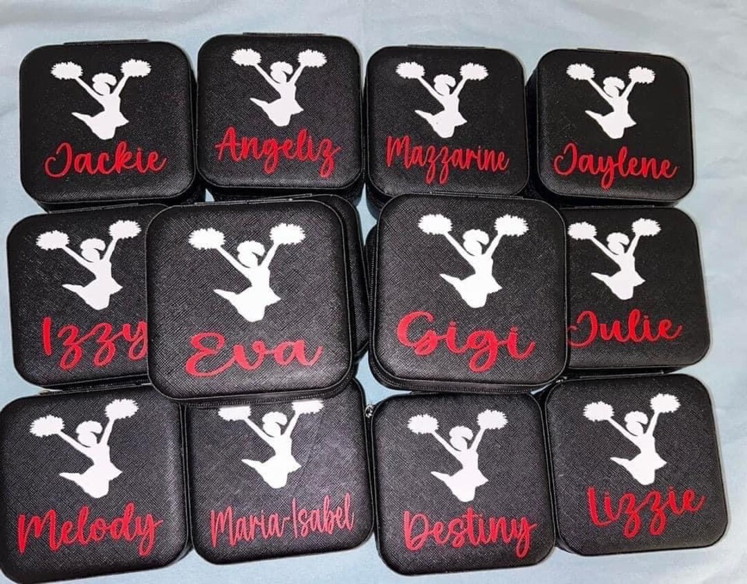 Cheerleader Gift Girls Cheerleading Gift Girl Travel Jewelry Case Cheer ...