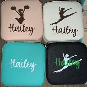 Cheerleader Gift Girls Cheerleading Gift Girl Travel Jewelry Case Cheer ...