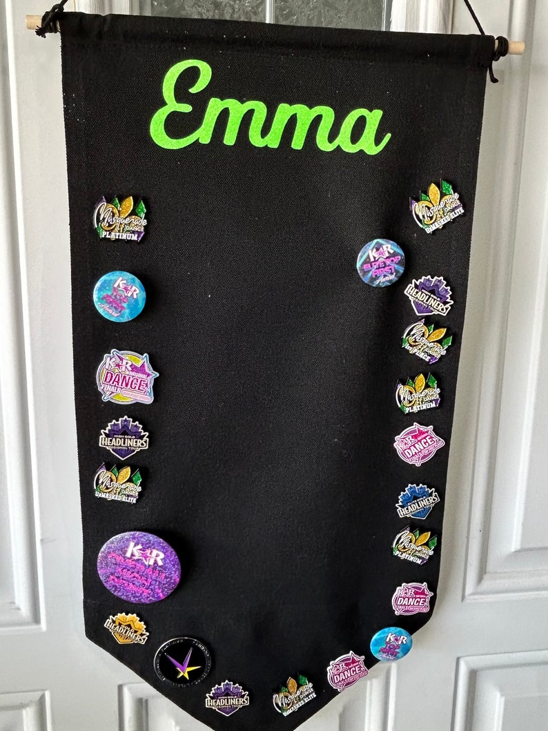 Dancer Christmas Gift Pin Display Banner: Competition Award Pins ...