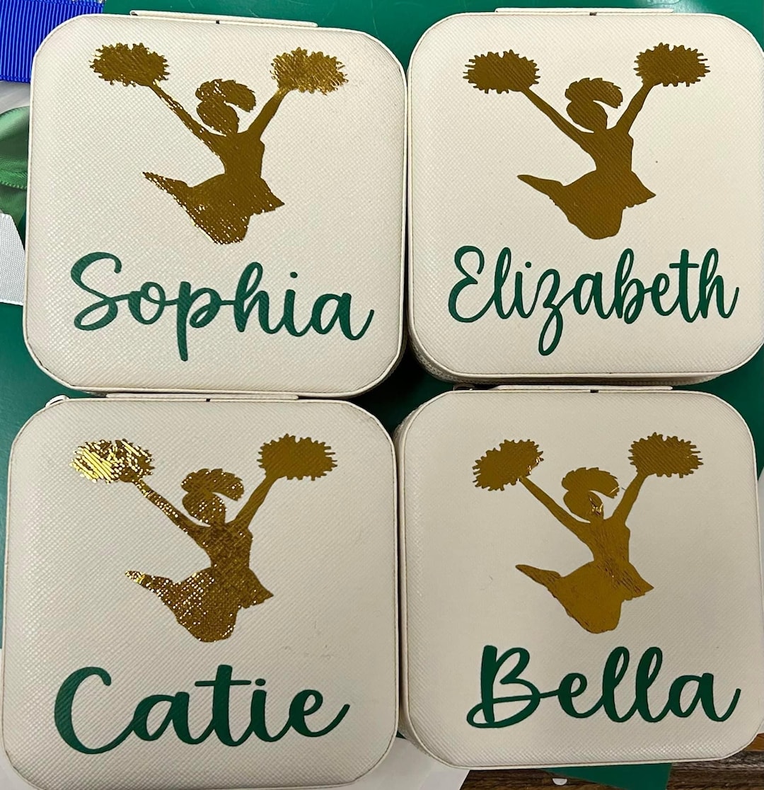 Cheerleader Gift Girls Cheerleading Gift Girl Travel Jewelry Case Cheer ...