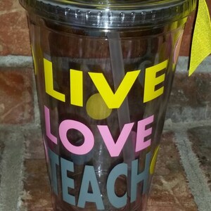 Teacher Gift Live Love Teach Personalized Teacher Gift - Etsy