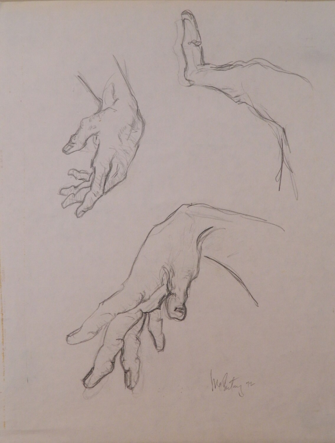 Original Classical Drawing of Hands After the Masters | Etsy