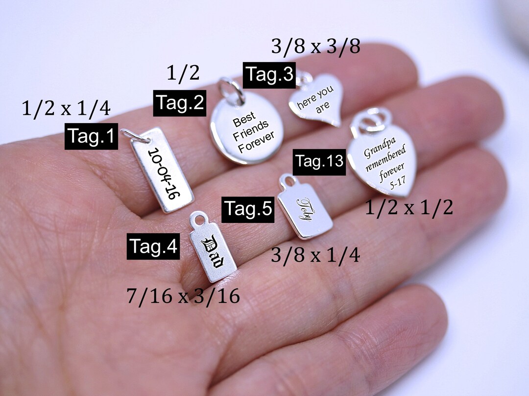 Customized Tag. Custom Engraved Tag Sterling Silver. Medical - Etsy