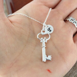 Key Necklace Sterling Silver Key personalized jewelry | Etsy