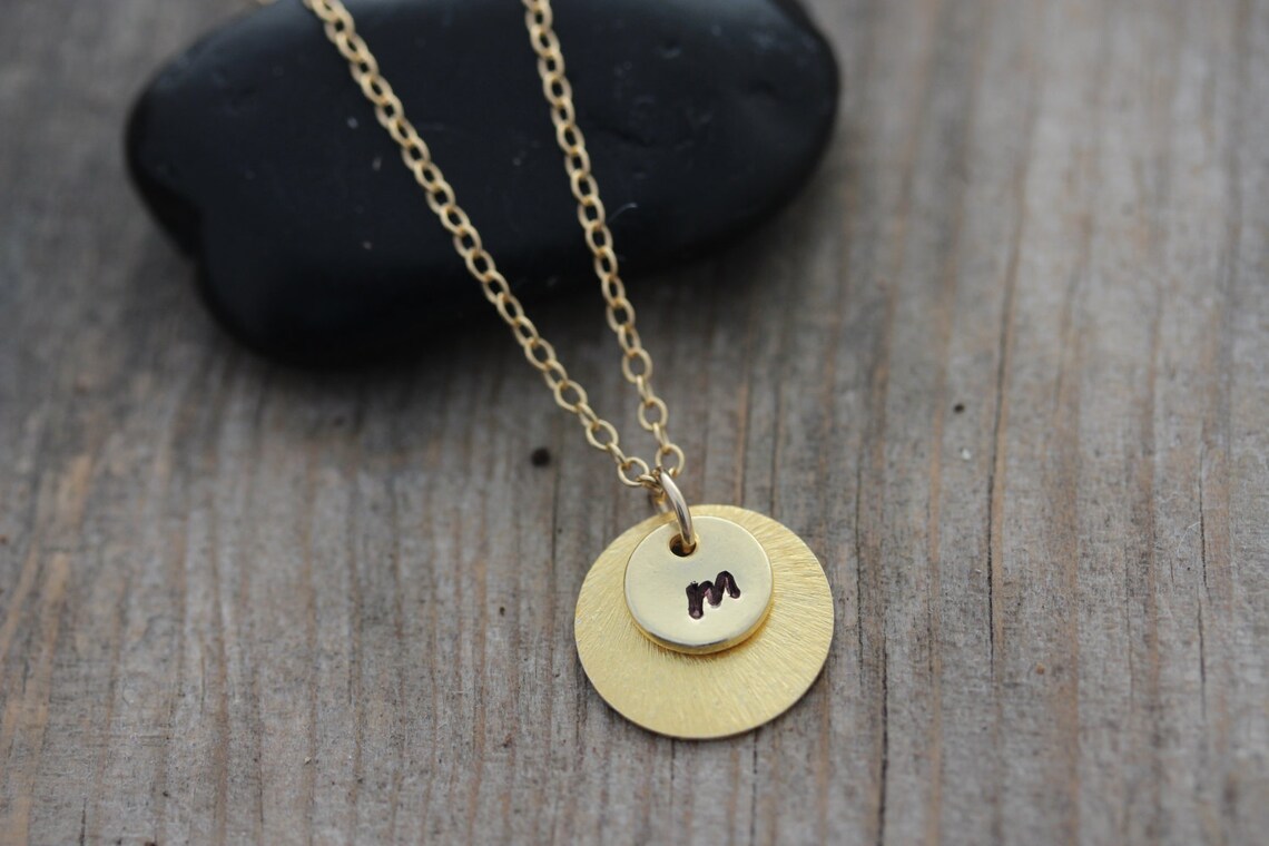 Personalized Disk Necklace, Three Ways Wear, Reese Witherspoon's Coin ...
