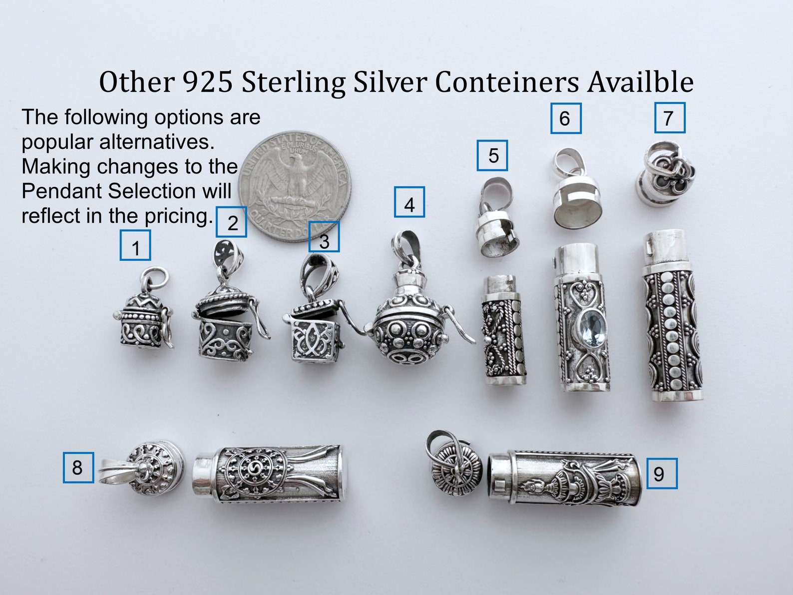 Sterling Silver Memorial Keepsake Capsule Perfume , Pills or Loved One ...