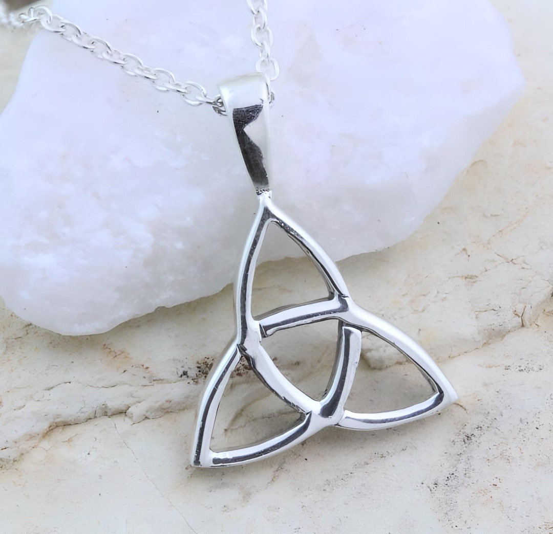 Small Trinity in Sterling Silver, Silver Trinity Knot Necklace ...