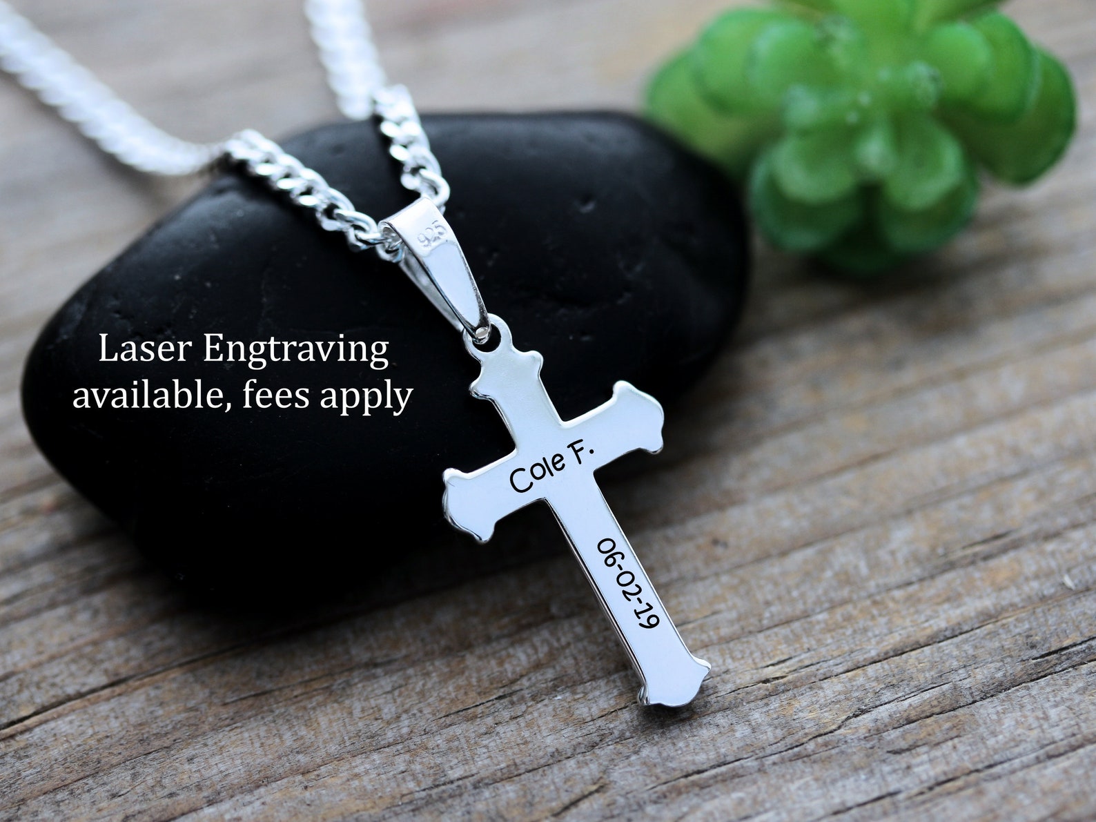 Unisex Kids Small Sterling Silver Cross Necklace Silver Cross | Etsy