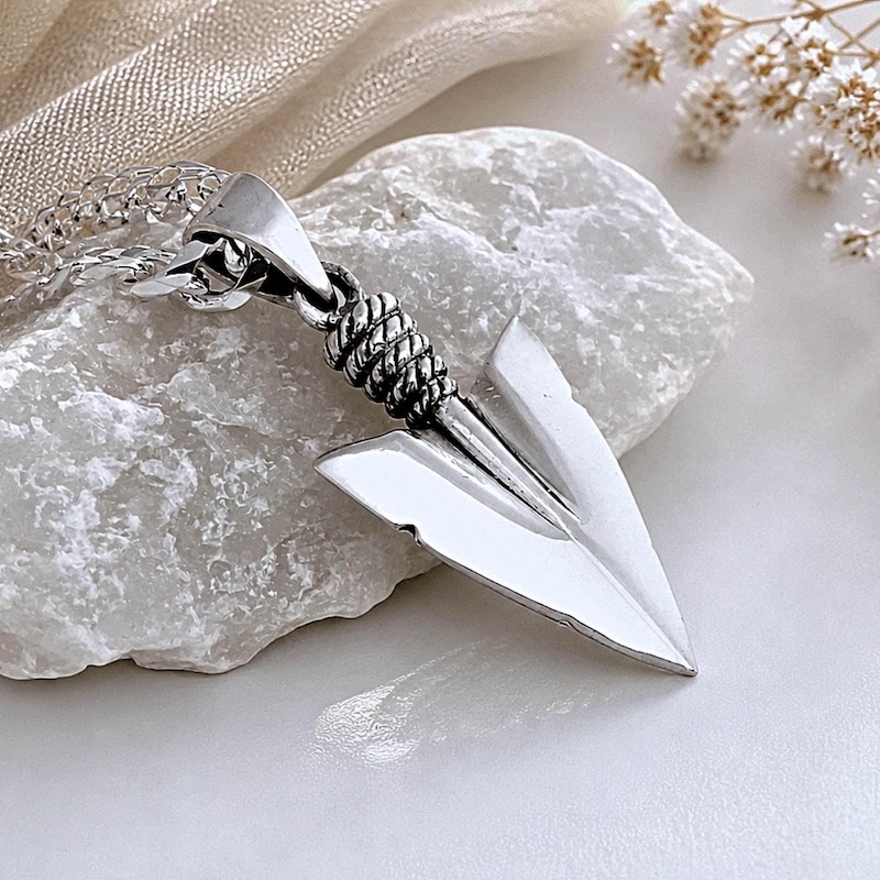 Arrowhead Necklace Man - Etsy