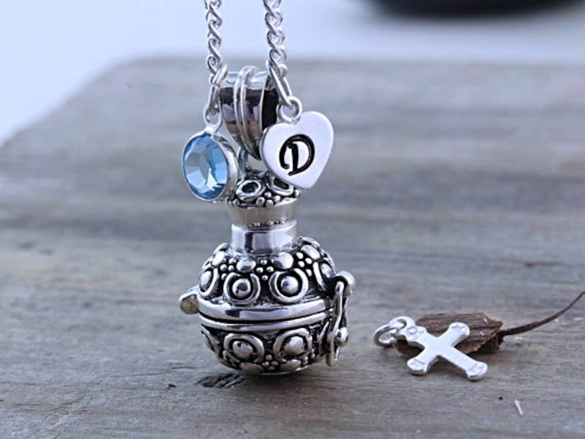 Sterling Silver Cremation Urn Necklace Cremation Jewelry - Etsy UK