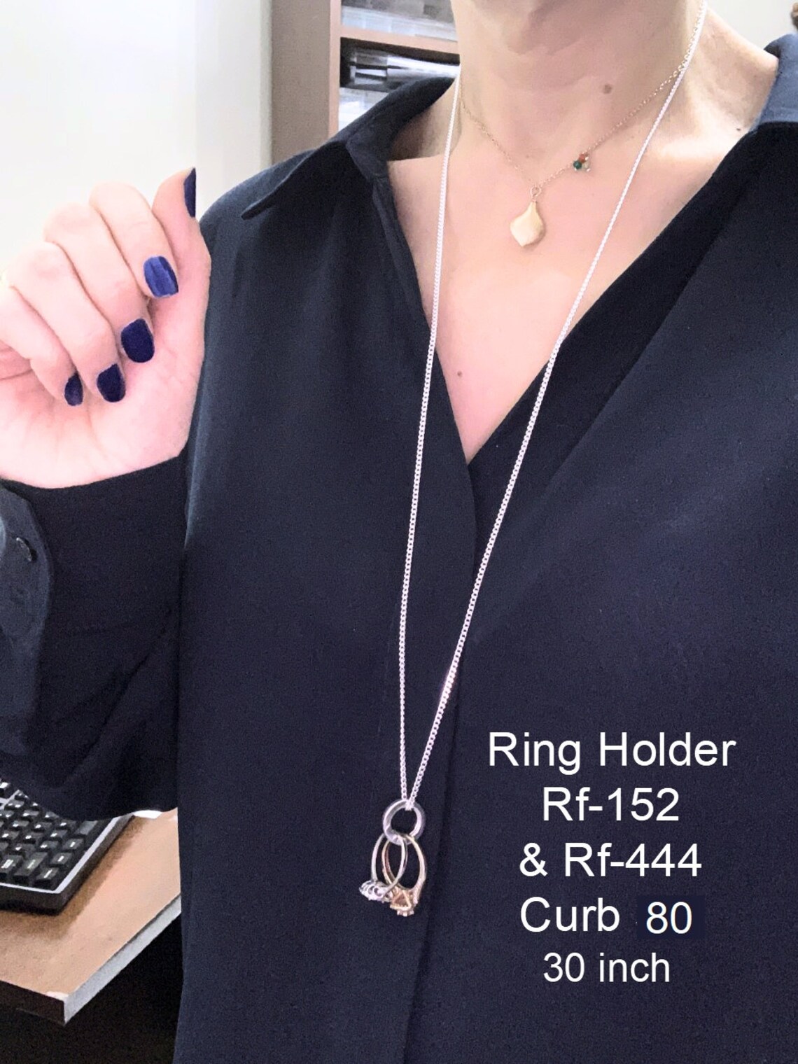 Sterling Silver Ring Holder Necklace Silver Ring Holding | Etsy