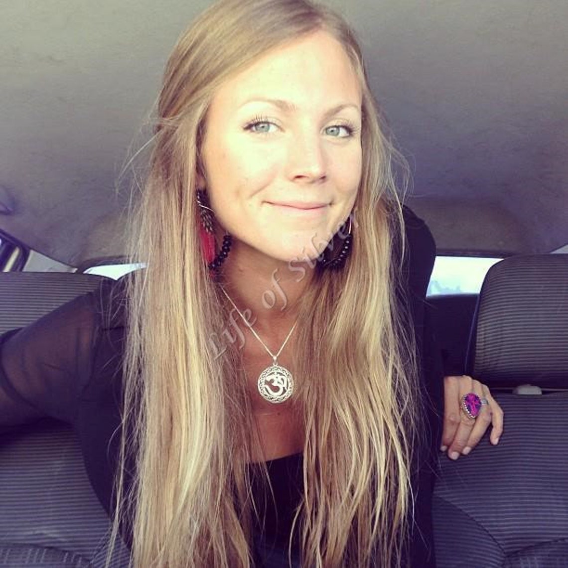 Silver OM Necklace Sterling Silver Ohm Jewelry Choose Your | Etsy