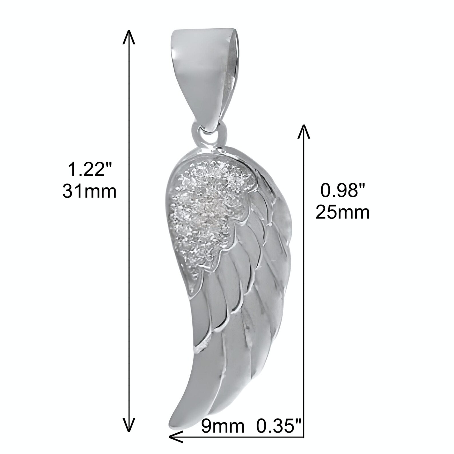 Set Sterling Silver Angel Wing Necklace and Earrings Guardian Angel ...