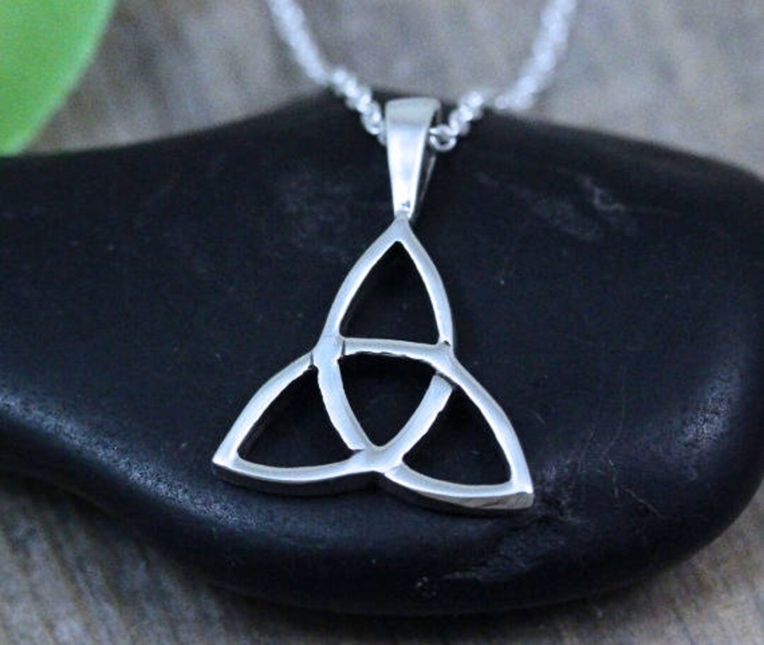 Trinity Necklace, Irish Jewelry, Sterling Silver Triquetra, Silver ...