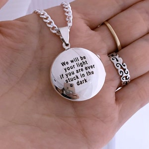 Sterling Silver Locket Round Locket Mens Locket Leather - Etsy