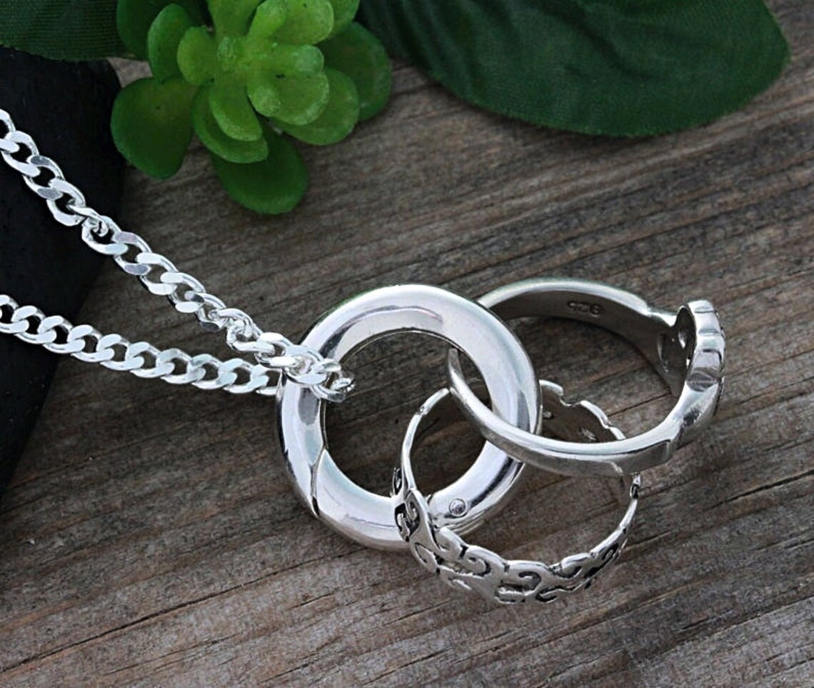 Sterling Silver Ring Holder Necklace Choose chain. Mens Ring | Etsy