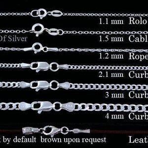Men's Sterling Silver FIGARO Chain, Thickness 3mm and 4mm. 18 to 28 to ...