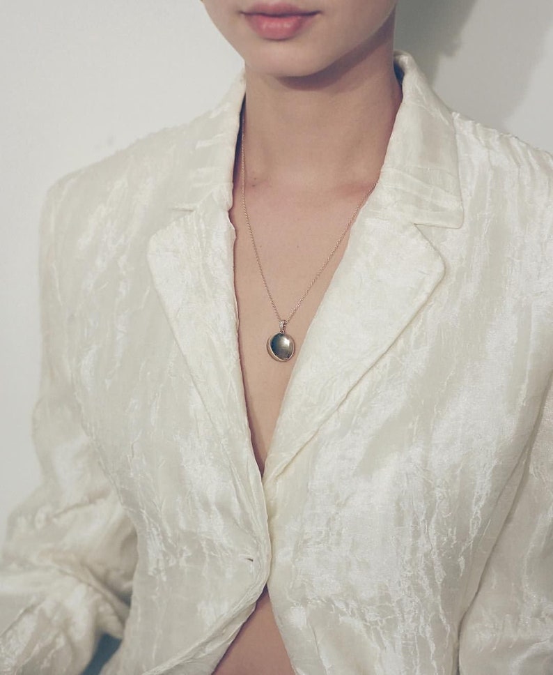 Sterling Silver Locket Round Locket Mens Locket Leather - Etsy