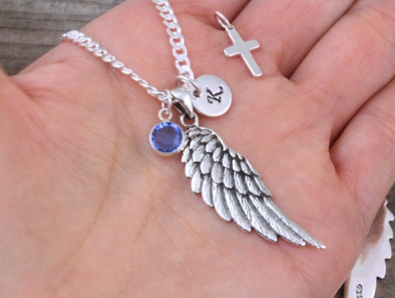 Engraved Wing. Sterling Silver Wing Necklace. Customized Wing - Etsy