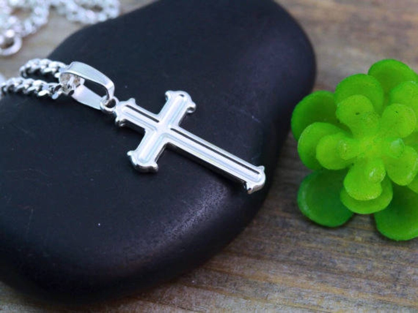 Unisex Kids Small Sterling Silver Cross Necklace Silver Cross - Etsy