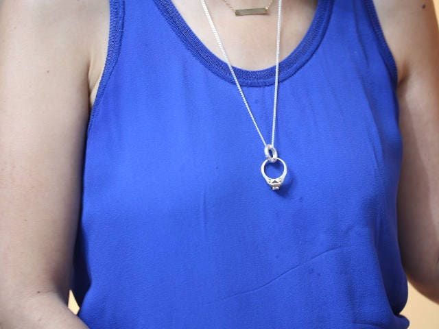 Sterling Silver Small Ring Holder Necklace For Small Ring. | Etsy