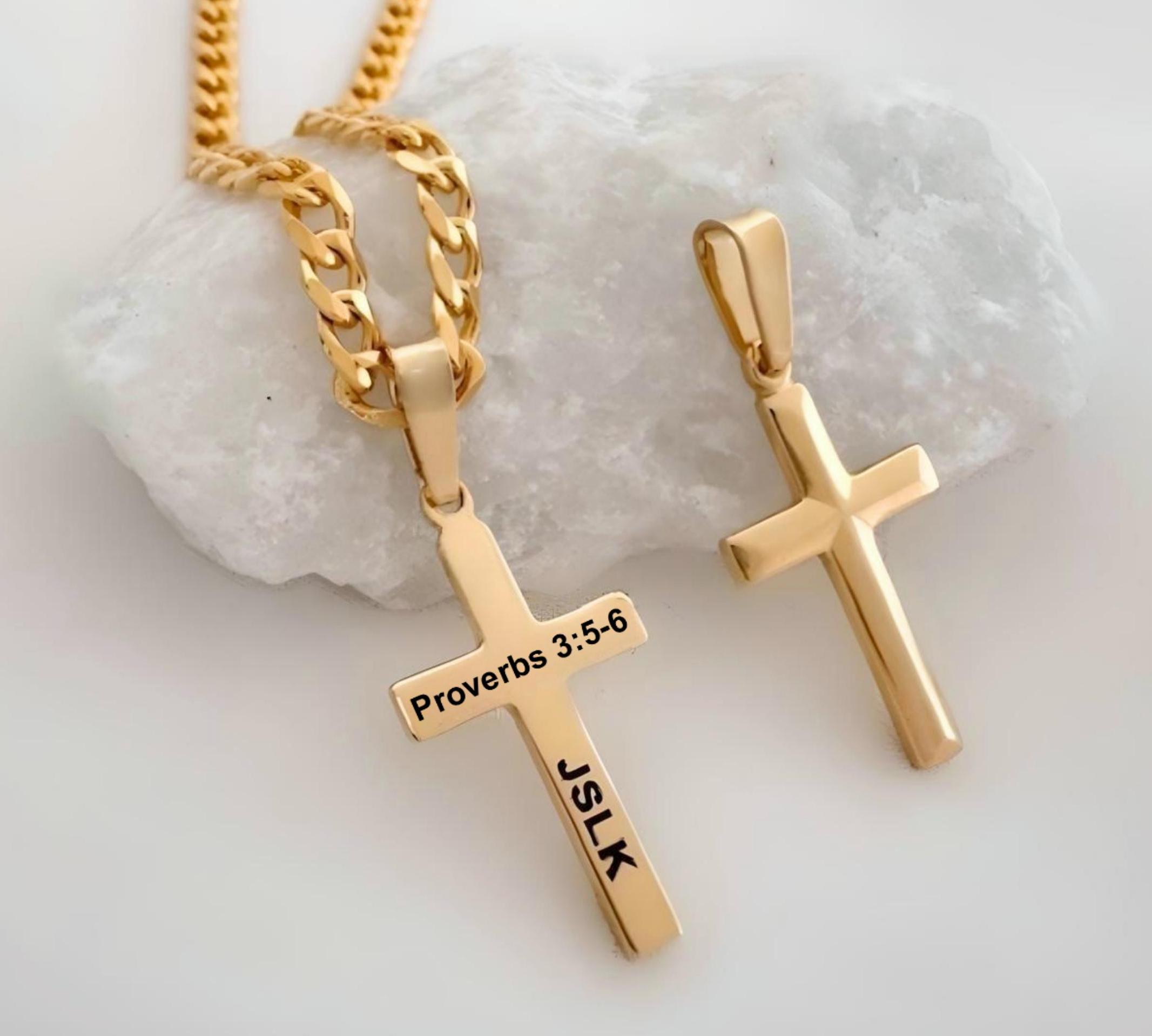 14k Gold Cross for Women Gold Cross Necklace. Small Elegant Classic ...