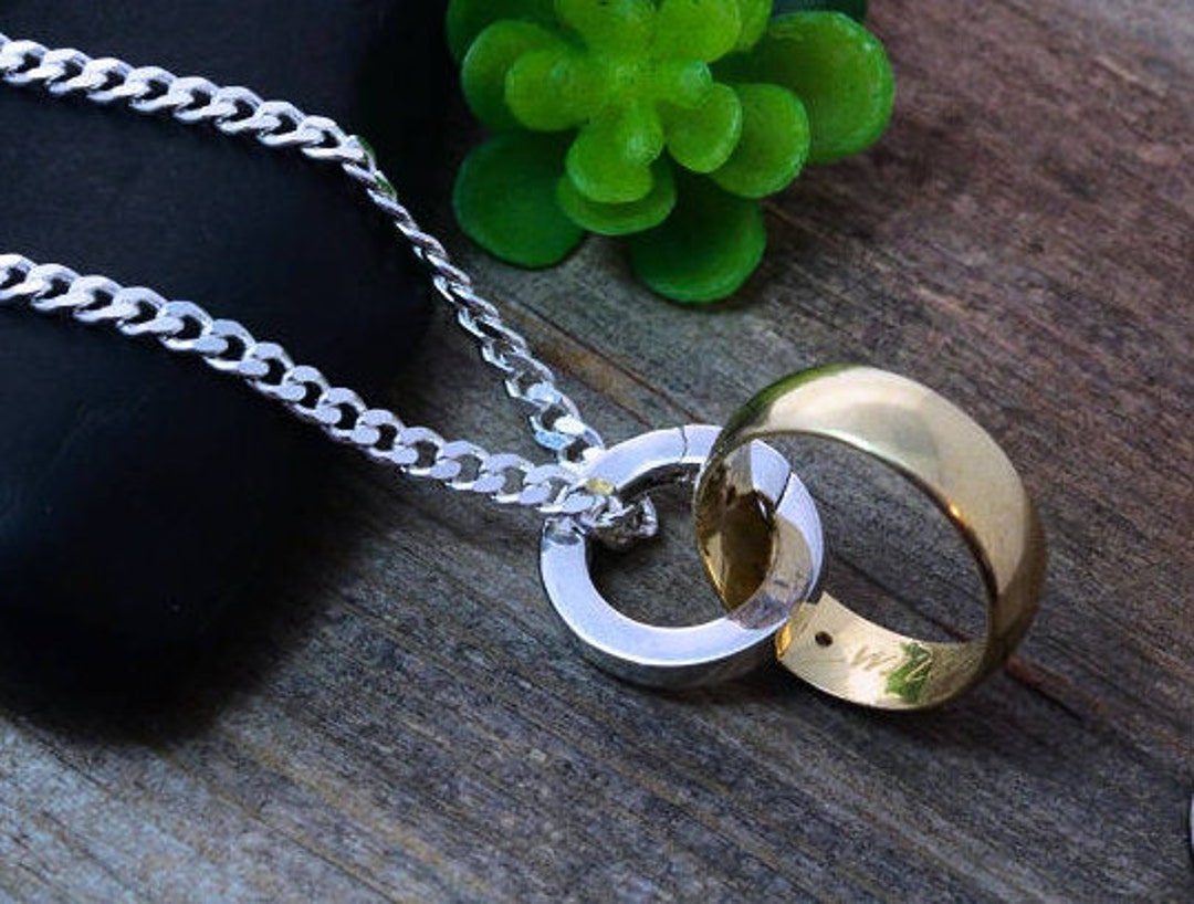 Sterling Silver Small Ring Holder Necklace Small Ring Holder - Etsy