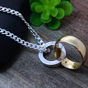 Sterling Silver Small Ring Holder Necklace, Small Ring Holder Keeper ...