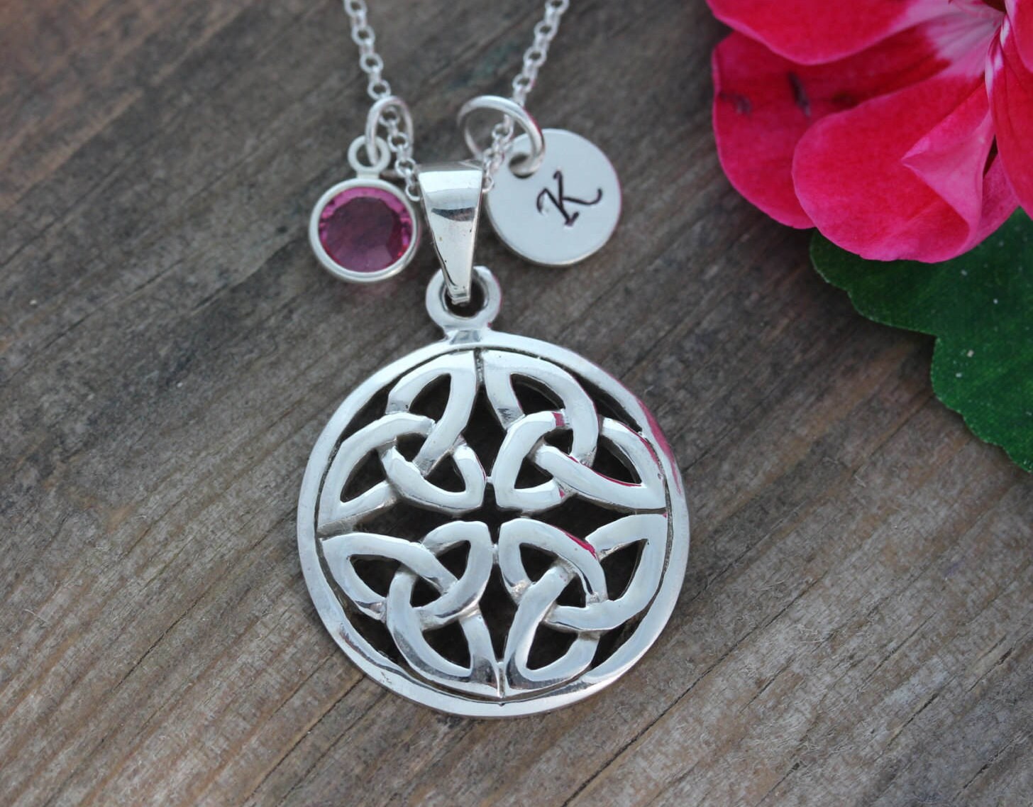 Sterling Silver Celtic Knot Necklace Personalized jewelry | Etsy