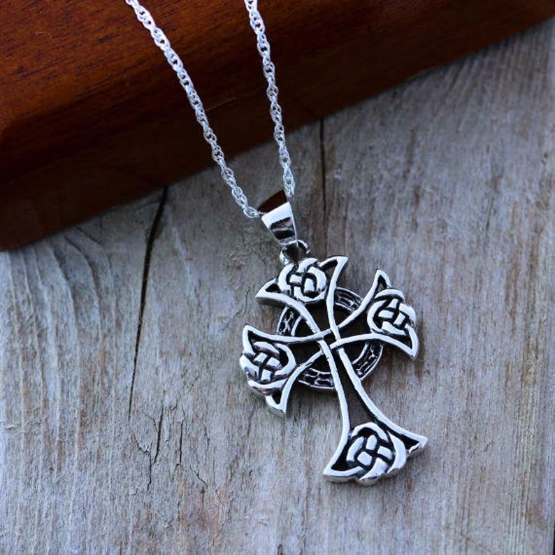 Sterling Silver Scottish Cross, Cross Sterling Silver Chain, Celtic ...