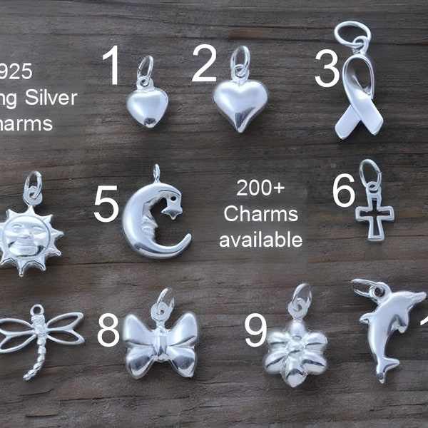 Sterling Silver Charms - Etsy