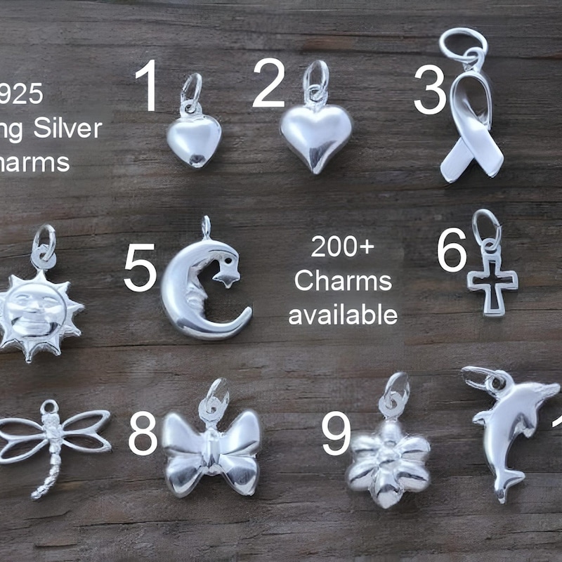 Sterling Silver Charms - Etsy