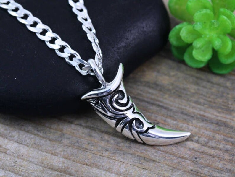 Solid Sterling Silver Claw Necklace, Solid Sterling Silver Raven Claw ...