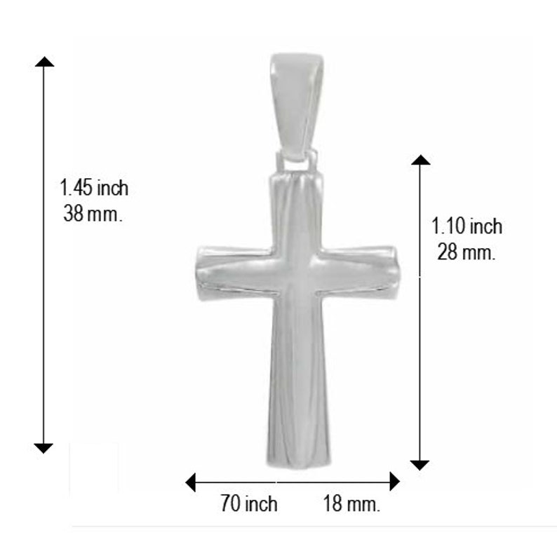 Sterling Silver Engraved Cross Necklace Unisex Custom Silver - Etsy