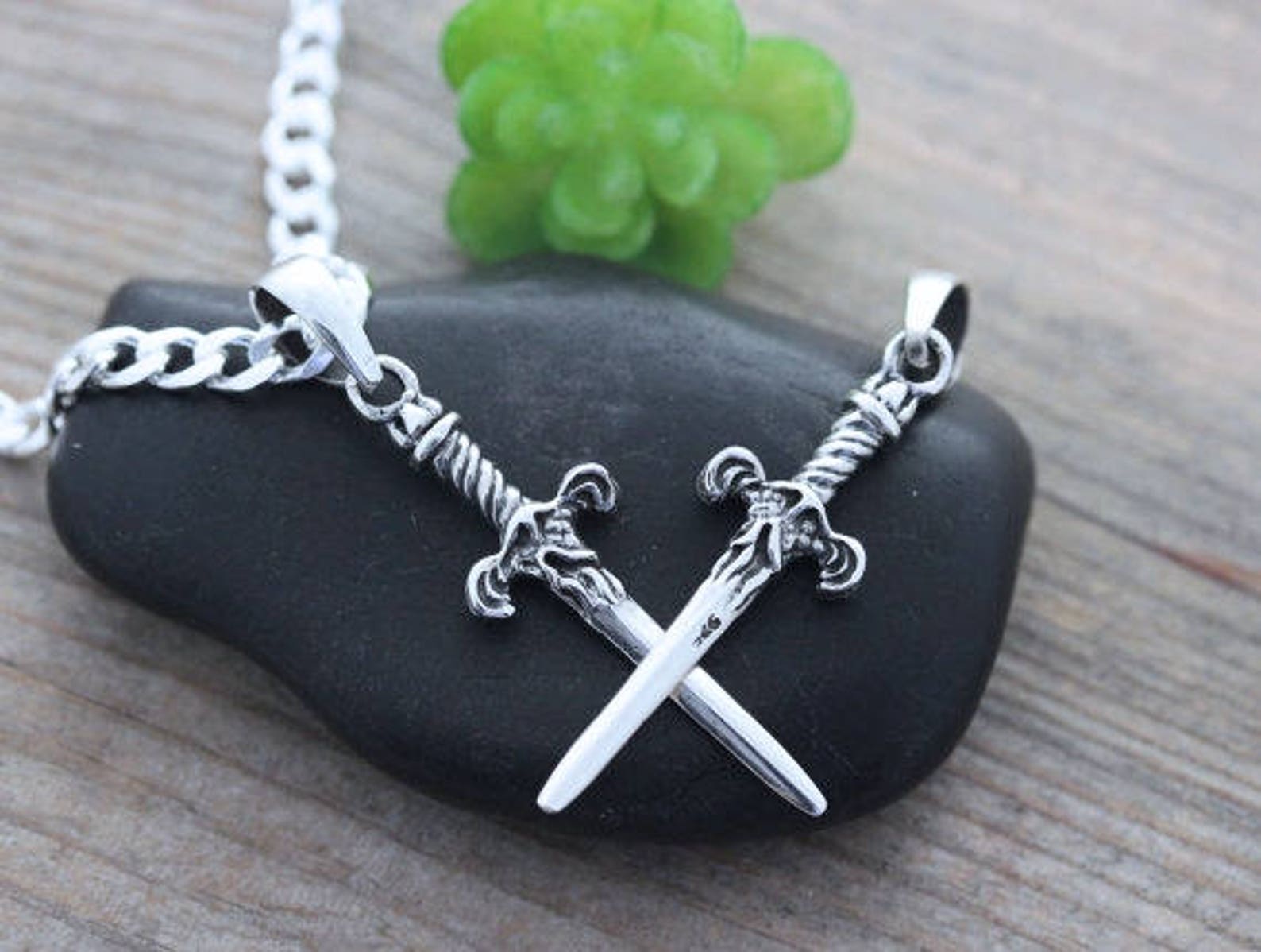 Sterling Silver Sword Necklace Sword Jewelry Silver Pendant - Etsy